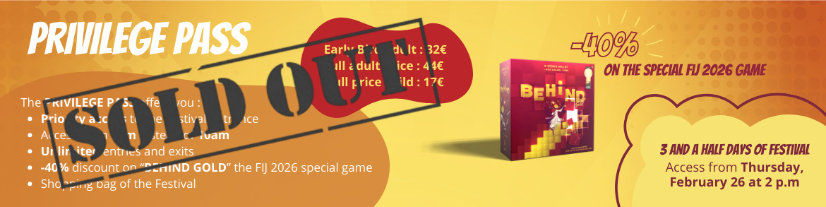 Participate - PRIVILEGE PASS - Festival International des Jeux - Cannes