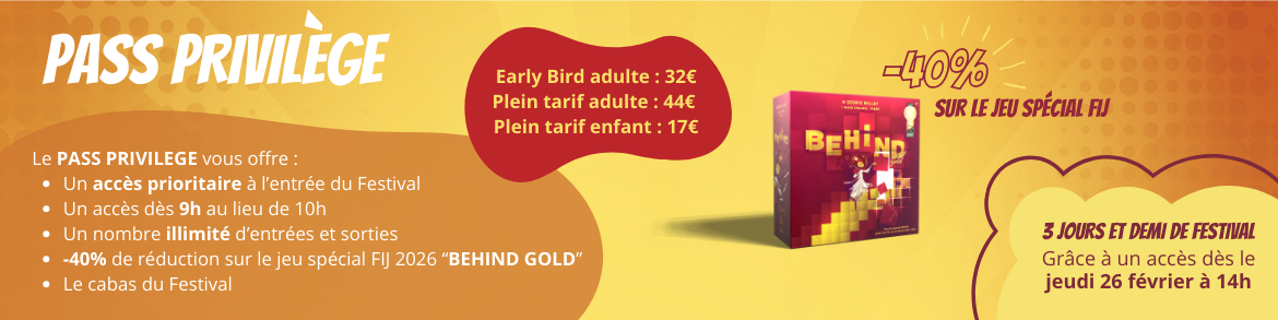 Participer - Pass Privilege - Festival International des Jeux - Cannes