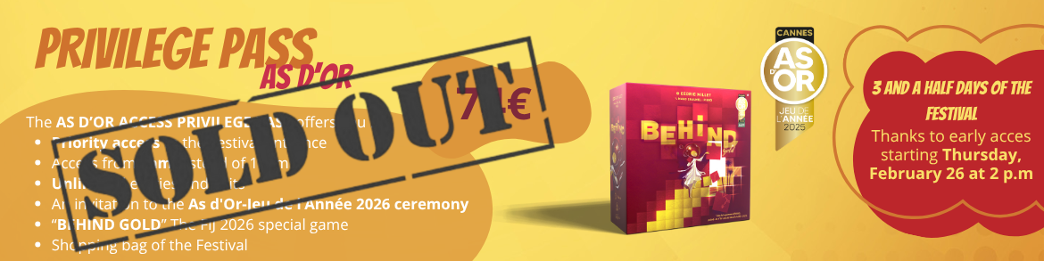 Participate - PRIVILEGE PASS - Festival International des Jeux - Cannes